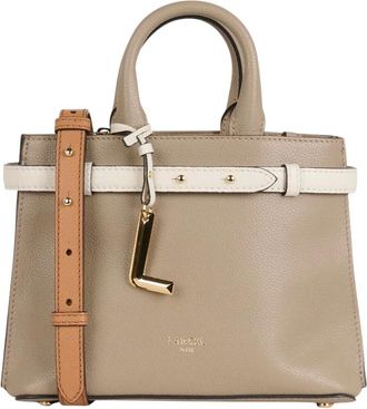 Lancel Femme, Sacs, Beige, Taille: ONE Size Sac à main en cuir grainé avec compartiment zippé