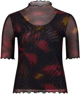 Zero Kurzarmshirt Damen mit Muster (1-tlg) Material