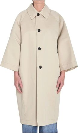 Bottega Veneta Femme, Manteaux, Beige, Taille: 36 FR Trench-coat oversize &agrave; boutonnage simple
