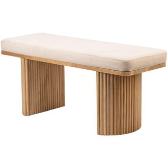 Nordlys Nordlys - Banc dentr&eacute;e scandinave en bois massif de fresne 100x35x46 cm - Certifi&eacute; FSC - Assise confortable - Finition laqu&eacute;e