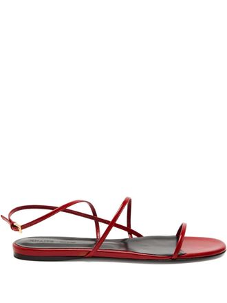 Khaite Flache Riemensandalen - Rot