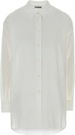 Jil Sander Femme, Blouses et Chemises, Blanc, Taille: 44 FR Cotton Muslin Shirt