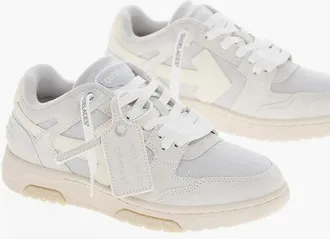 Off-white Suede OUT OF OFFICE Sneakers with Canvas Inserts size 41