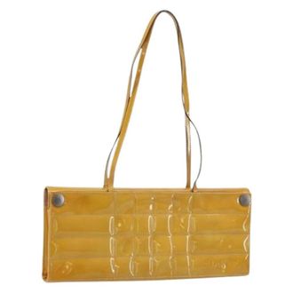 Chanel Sac bandouli&egrave;re en toile enduite Pre-owned - Femme - Pre-owned - Jaune - Taille: ONE Size