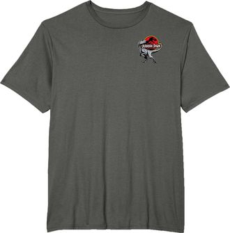 Jurassic Park Logo On Raptors Tail Pocket T-Shirt