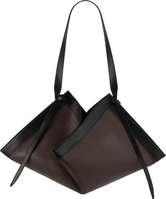 Yuzefi Femme, Sacs, Brun, Taille: ONE Size Wonton Sac cabas en cuir grain&eacute;