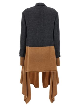Undercover Womens Multicolor Wool Coat Clothing