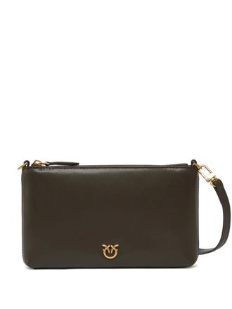 Pinko Clutch mit Logo-Applikation - Gr&uuml;n