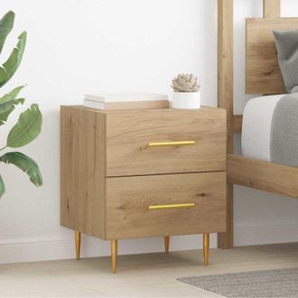 vidaXL vidaXL Cabinet de chevet 2 pcs Ch&ecirc;ne artisanal 40 x 35 x 47,5 cm