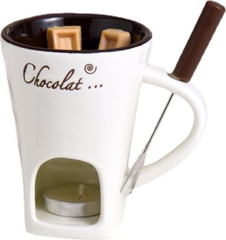 Generic Pers&ouml;nliche Tasse f&uuml;r Schokoladenfondue - Keramiktasse zum Schmelzen f&uuml;r Teelicht | Warmhaltebecher aus Keramik 130 ml, Mini-Fonduetasse f&uuml;r Schokolad