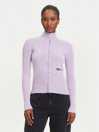 Karl Lagerfeld Strickjacke A3W18010 Violett Slim Fit