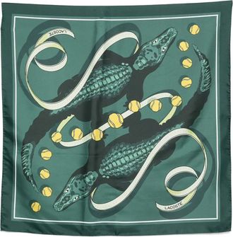 Lacoste foulard en soie - Vert