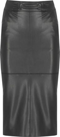 Elisabetta Franchi Femme, Jupes, Noir, Taille: 38 FR Skirt with Embossed Logo