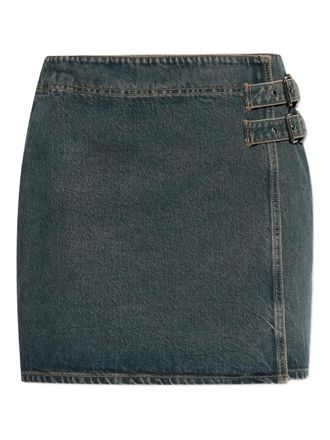 Sams&oslash;e & Sams&oslash;e minijupe &agrave; d&eacute;tail de boucle de s&eacute;curit&eacute; - Bleu