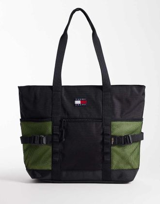 Tommy Jeans Outdoor - Tote bag - Noir et vert