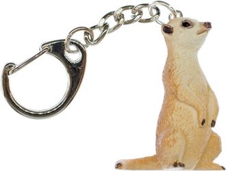 Miniblings Erdm&auml;nnchen Schl&uuml;sselanh&auml;nger - Handmade Modeschmuck I Pr&auml;riehund Erdmann Zoo sitzend 38mm - Schl&uuml;sselring Anh&auml;nger