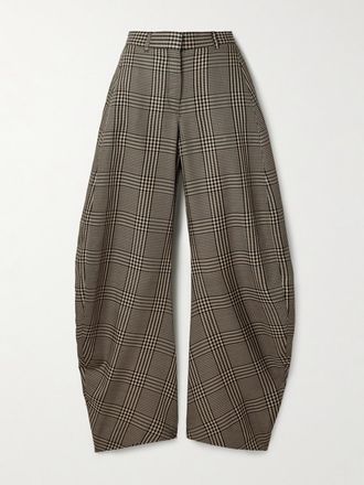 Acne Studios Pantalon Barrel En Tissu &Agrave; Carreaux - Marron