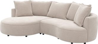 Vente-Unique Ecksofa Links - Chenille-Stoff - Taupe - CEPRANO von Maison C&eacute;phy