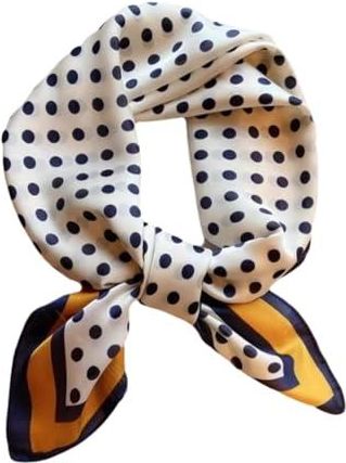 Alexis Leroy Foulard Femme Simili-Soie 70x70cm Carr&eacute; Multifonction Col/T&ecirc;te/Sac Pois 1