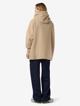 Noisy May Cardigan Teddyfleece Kapuze lockerer Schnitt f&uuml;r Damen (1-tlg) Normal Fit Langarm Einfarbig atmungsaktiv Knopf Casual-Style