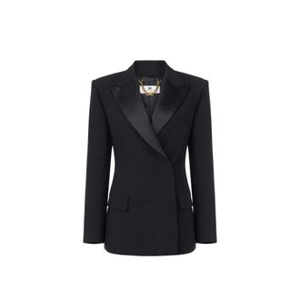 Elisabetta Franchi Damen, Jacken, Schwarzk, XLGr&ouml;&szlig;e
