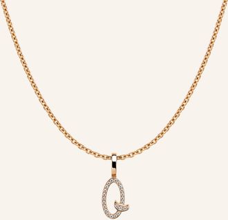 Cada Cada Kette Tiny Diamond Letter Q rosegold