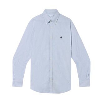 Brooks Brothers Chemise Coupe R&eacute;guli&egrave;re &agrave; Col Boutonn&eacute; - Homme - Chemises - Bleu - Taille: M