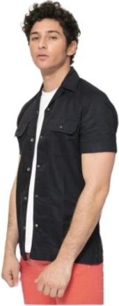 Brunello Cucinelli Navy Kurzarmhemd - - Shirts - Herren - Blau - M