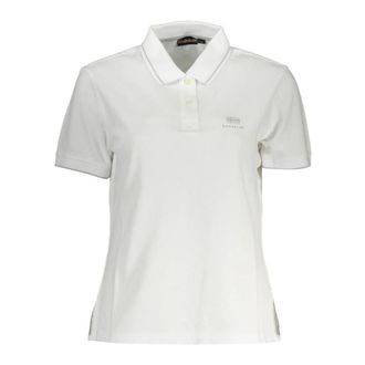 Napapijri Wei&szlig;es Poloshirt Kurzarm Damen - - Tops - Damen - Wei&szlig; - L