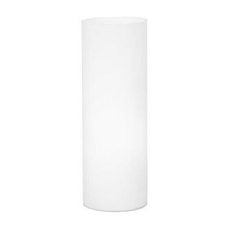 Eglo Tischlampe Geo, 1 flammige Tischleuchte, Nachttischlampe aus Glas, Farbe: Wei&szlig;, Glas: Opas-matt, Fassung: E27, inkl. Schalter