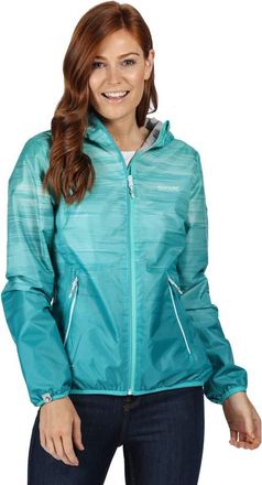 Regatta Damen Leera Iv Breathable Taped Seams Mesh Lined Hooded Packable wasserdichte Jacke, t&uuml;rkis, 46