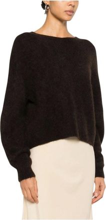 Marella Femme, Pulls, Brun, Taille: 42 FR Tricot à col rond