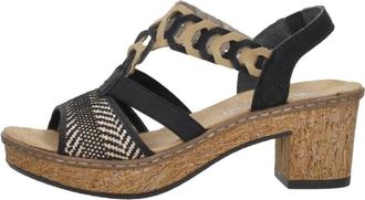 Rieker Femme, Chaussures, Noir, Taille: 41 EU Sandales Habill&eacute;es &agrave; Talon