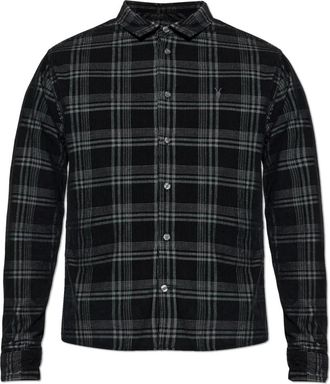 AllSaints Homme, Chemises, Noir, Taille: L Rockley Ramskull Checked Shirt