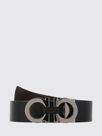 Ferragamo Ceinture ajustable en cuir grain&eacute; avec boucle Gancini
