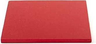 Decora 0931855 QUADRATISCHE TORTENPLATTE ROT cm 35X35X1,2 H