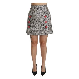 Dolce & Gabbana Exquisiter schwarzer verzierter hoher Taillenrock - - Skirts - Damen - Schwarzk - 2XS