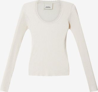 Isabel Marant Pull Selenie En Soie - Femme - &Eacute;cru - Taille34 - Isabel Marant