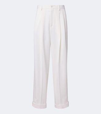 Dolce & Gabbana Weite Hose aus einem Wollgemisch