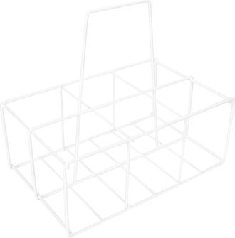 BESPORTBLE IWOWHERO Mehrfach Fach Eisenflaschenhalter Tragbares Bier Milchflaschenträger Regal für Bar und Küche Rostbeständig Robust Kapazität Praktisches Trans