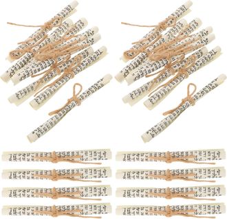 Garneck 24 St&uuml;ck Segensrolle aus Pergament Handgefertigte Koschere Schriftrolle in Hebr&auml;isch Religi&ouml;se T&uuml;rdeko f&uuml;r Haussegnung und Chanukka Geschenk