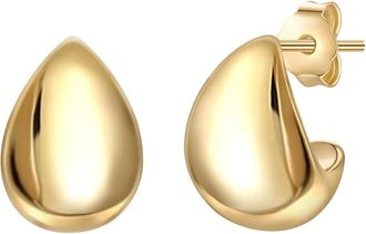 Glanzst&uuml;cke M&uuml;nchen Ohrringe - Sterling Silber Ohrstecker - Gr. unisize - in Gold - f&uuml;r Damen