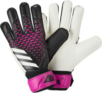 adidas Unisex Goalkeeper Gloves (W/O Fingersave) Predator Training Goalkeeper Gloves, Black/White/Team Shock Pink, HN5587, 8