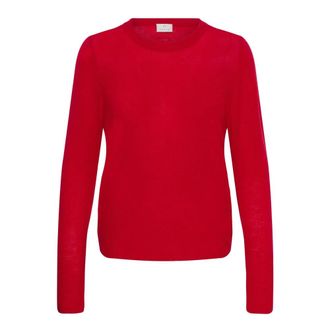 Kaffe Rundhals-Strickpullover - - Knitwear - Damen - Rot - 2XL
