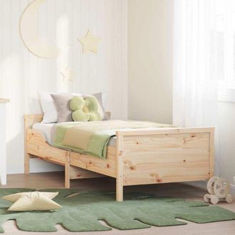 vidaXL Ausziehbares Bettgestell f&uuml;r Kinder Braun 80 x 130 / 165 / 200 cm vidaXL