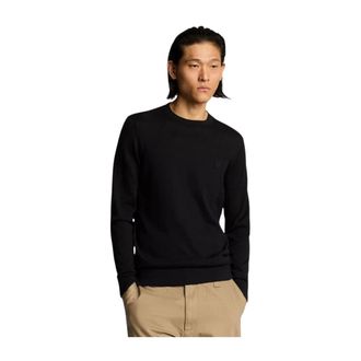 Lyle & Scott Homme, Pulls, Noir, Taille: XL Pull Ras du Cou Superfine Tonal