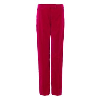 Tom Ford Fuchsia Samt Smokinghose mit Satinband - - Trousers - Damen - Rosa - XS