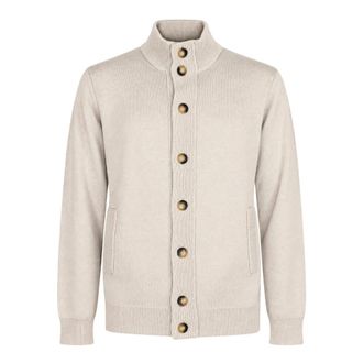 KANGRA Cardigan &agrave; col chemin&eacute;e - Homme - Pulls - Beige - Taille: XL