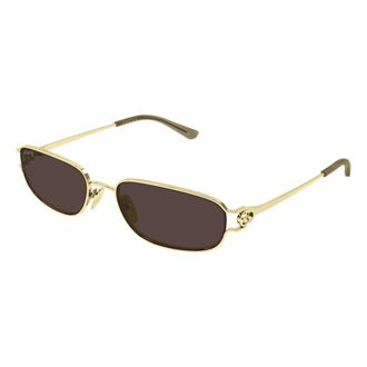 Gucci Emblem Rechteckige Sonnenbrille - - Accessories - Damen - Gelb - 57 MM