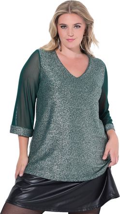 Miamoda Damen gro&szlig;e Gr&ouml;&szlig;en &Uuml;bergr&ouml;&szlig;en Plus Size T-Shirt, A-Linie dunkelgr&uuml;n 52 845988758-52